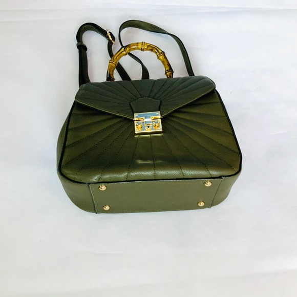 Bags | Quilted Convertible Backpackcrossbody Bag With Bamboo Handle ...